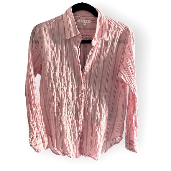 XiRENA | Tops | Xirena Pink Metallic Long Sleeve Xs | Poshmark